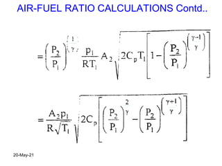 Carburetor air-fuel ratio calculations | PPT