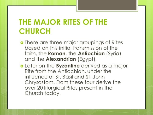 2 Catholic Rites and Churches