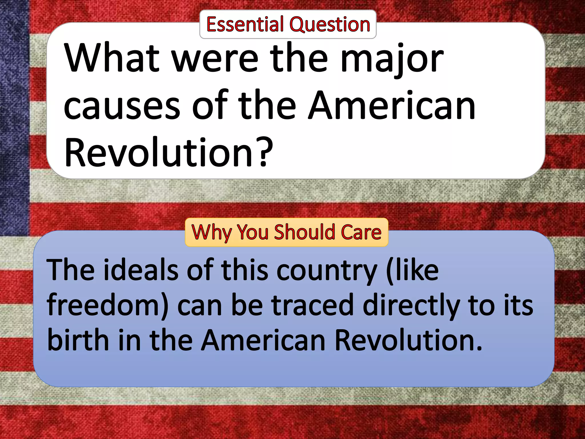 Causes of the Revolution | PPTX