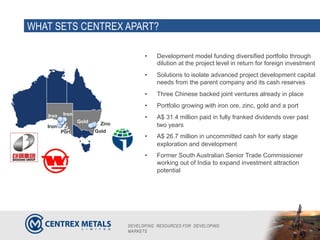 Centrex Metals (ASX:CXM) Investor Presentation September 2014 | PPT