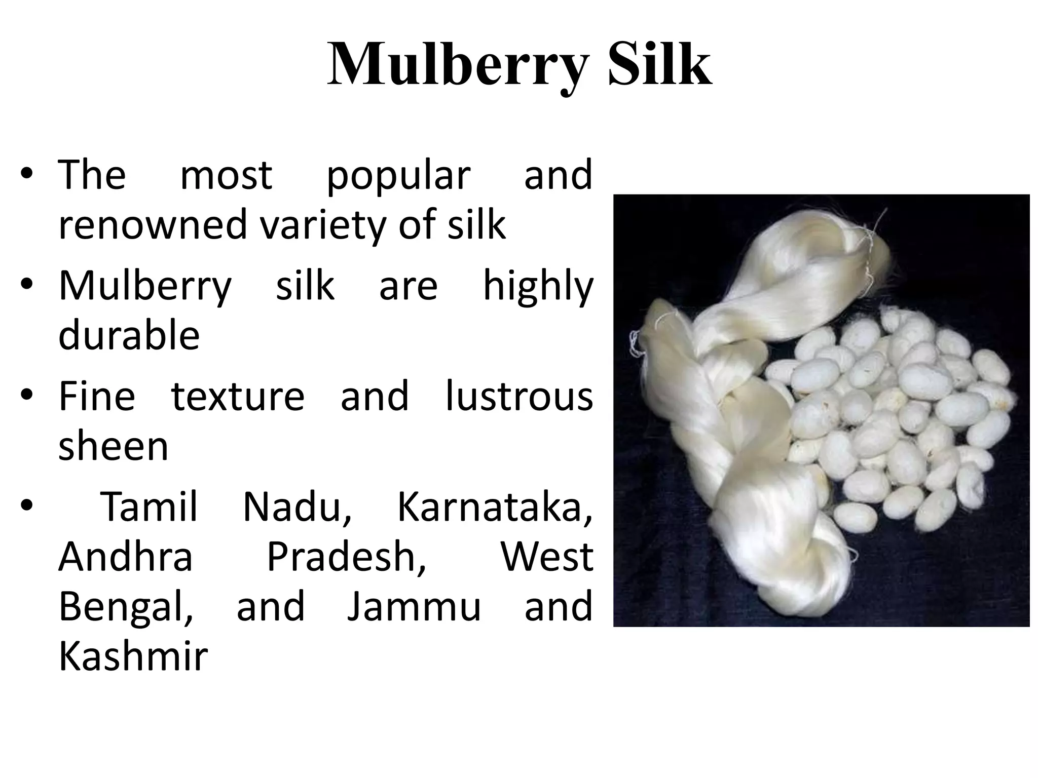 2 chapter types of silk and silkworm sps. | PPTX