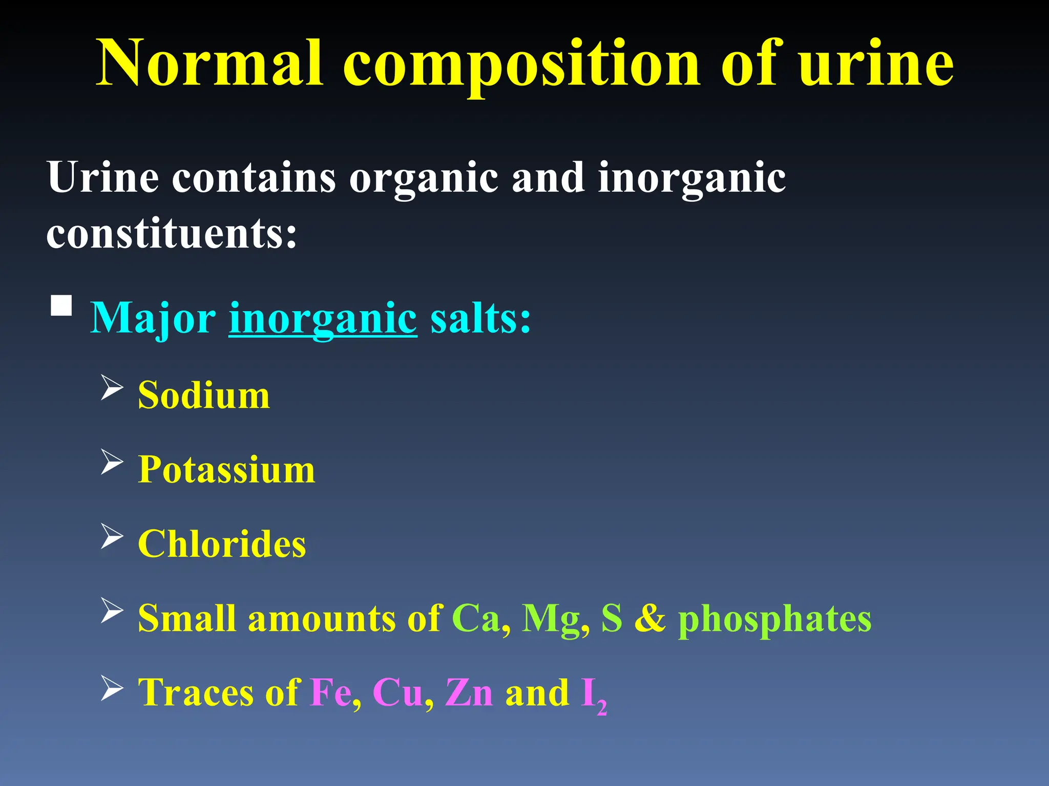 2- chemical, organic inorganic examination of urine.ppt