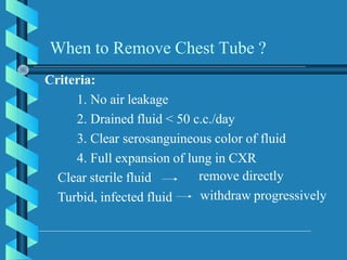 Serosanguinous Drainage From Chest Tube