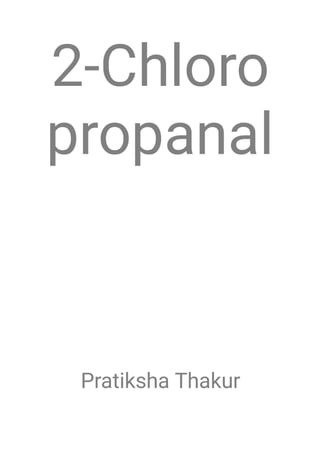 2-Chloro propanal | PDF