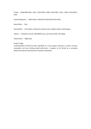 2 chloropyridine | PDF