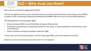 2016 STS - Chris Nelson: The ABC’s of the Looming ELD Mandate | PPT