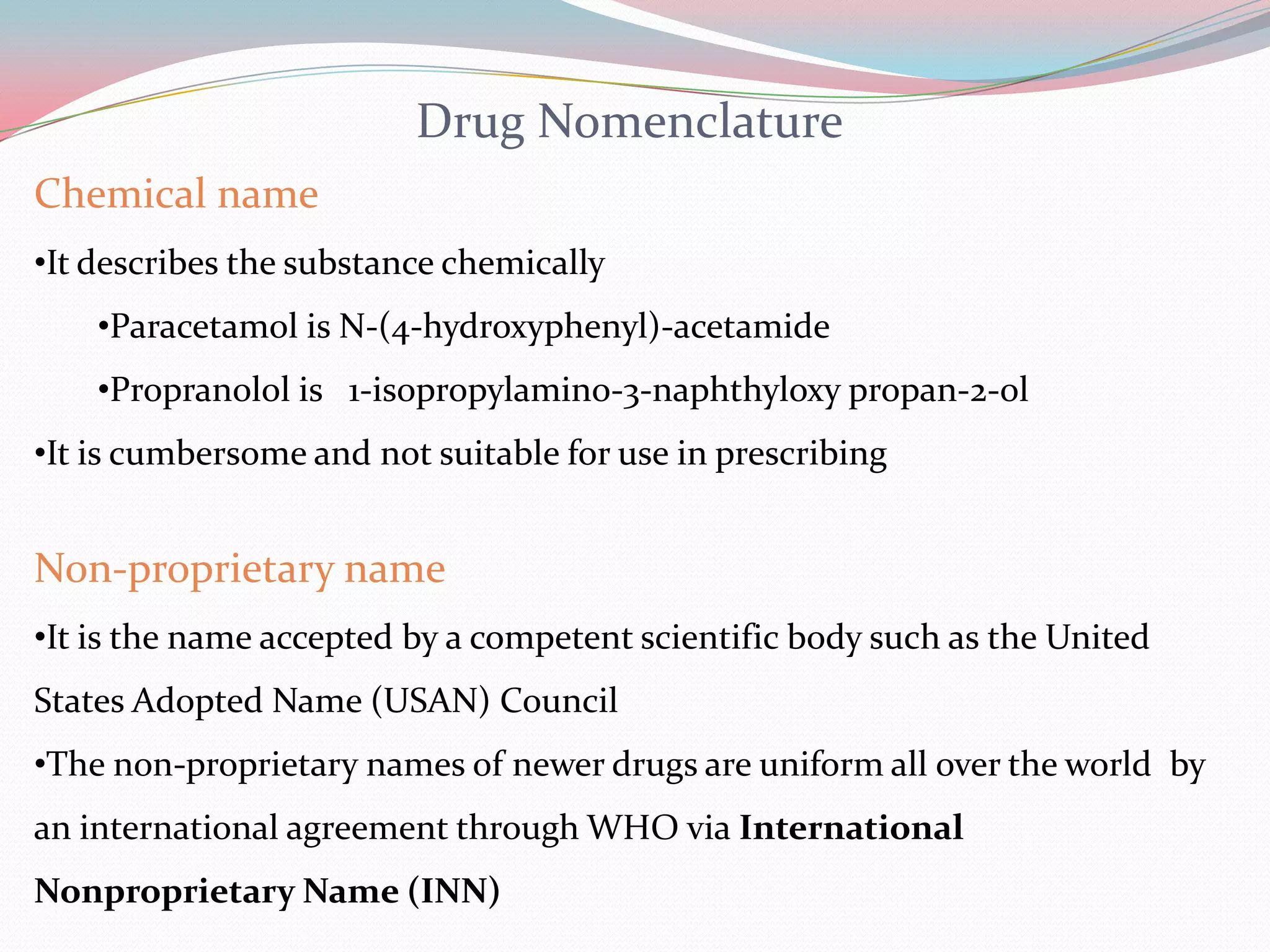 2 Classification And Nomenclature Of Drugs | PPTX