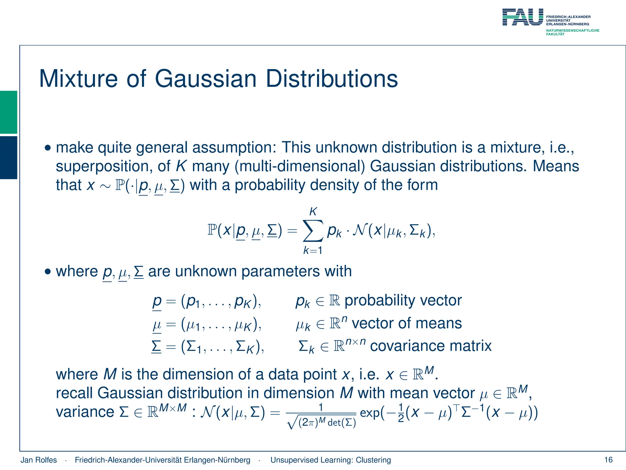Unsupervised Learning Clustering Mathematcis Ppt
