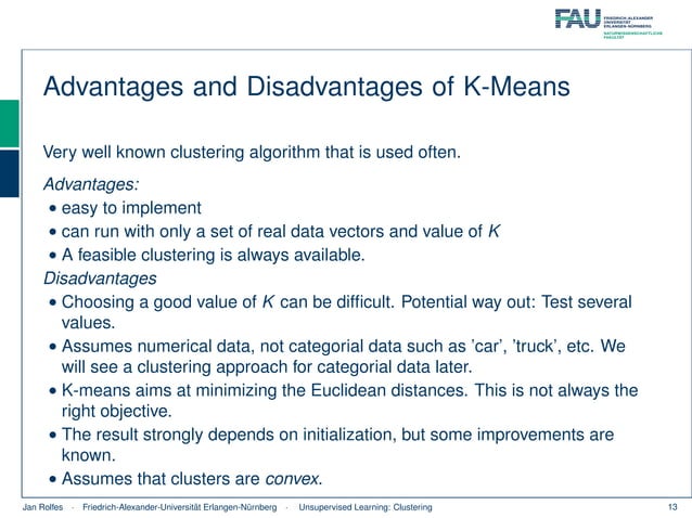 Unsupervised Learning Clustering - Mathematcis | PPT