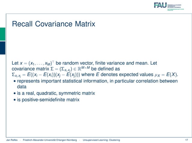 Unsupervised Learning Clustering - Mathematcis | PPT