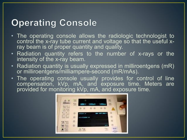 Components of X-Ray Machine | PPTX | Physics | Science