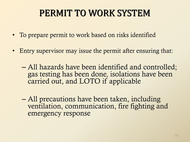Seminar Cakna KKP - CONFINED SPACE Every Entry Shouldn't Be A One Way ...