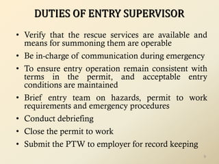 Seminar Cakna KKP - CONFINED SPACE Every Entry Shouldn't Be A One Way ...