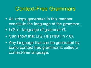 2. context free langauages | PPT | Programming Languages | Computing