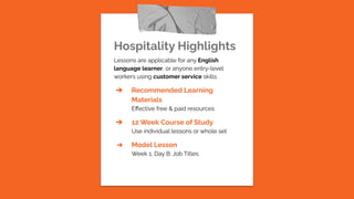 Hospitality: Accessible Online Tools for Contextualized Learning | PPT