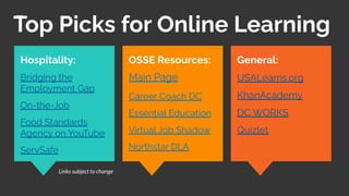 Hospitality: Accessible Online Tools for Contextualized Learning | PPT