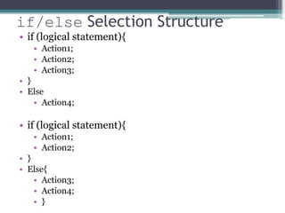 Control Structures, If..else, switch..case.pptx