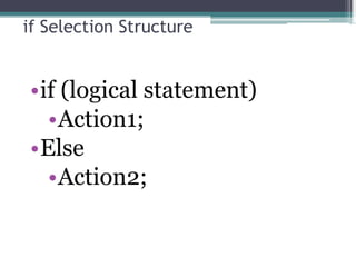 Control Structures, If..else, switch..case.pptx