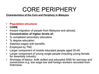 2 Core Periphery | PPT | Geography | Science