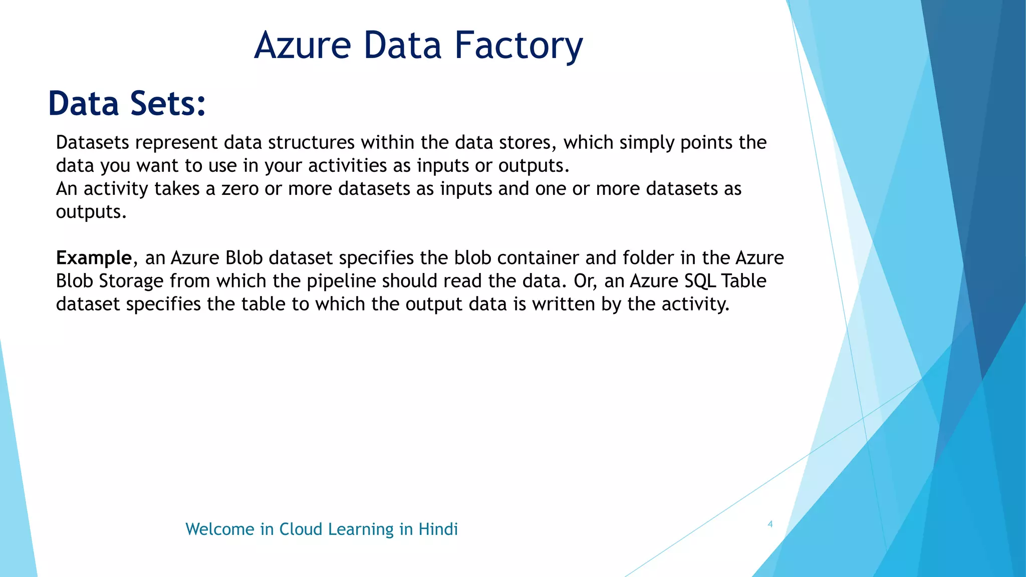 Core Concepts in azure data factory | PPT