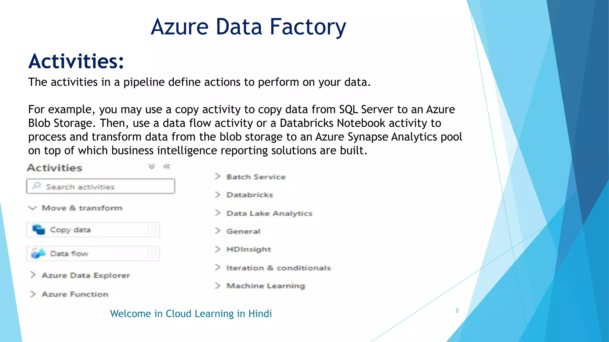 Core Concepts in azure data factory | PPT