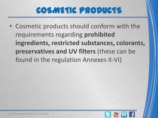 Cosmetic products definition EU | PPTX