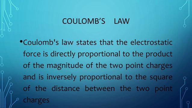 COULOMBS LAW | PPTX