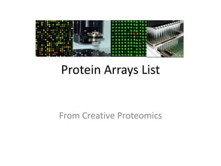 Creative proteomics-protein arrays list | PPT