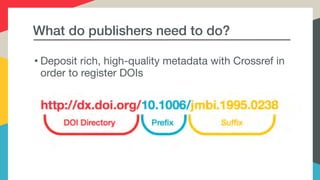 Crossref Basics | PDF