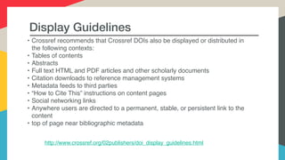 Crossref Basics | PDF