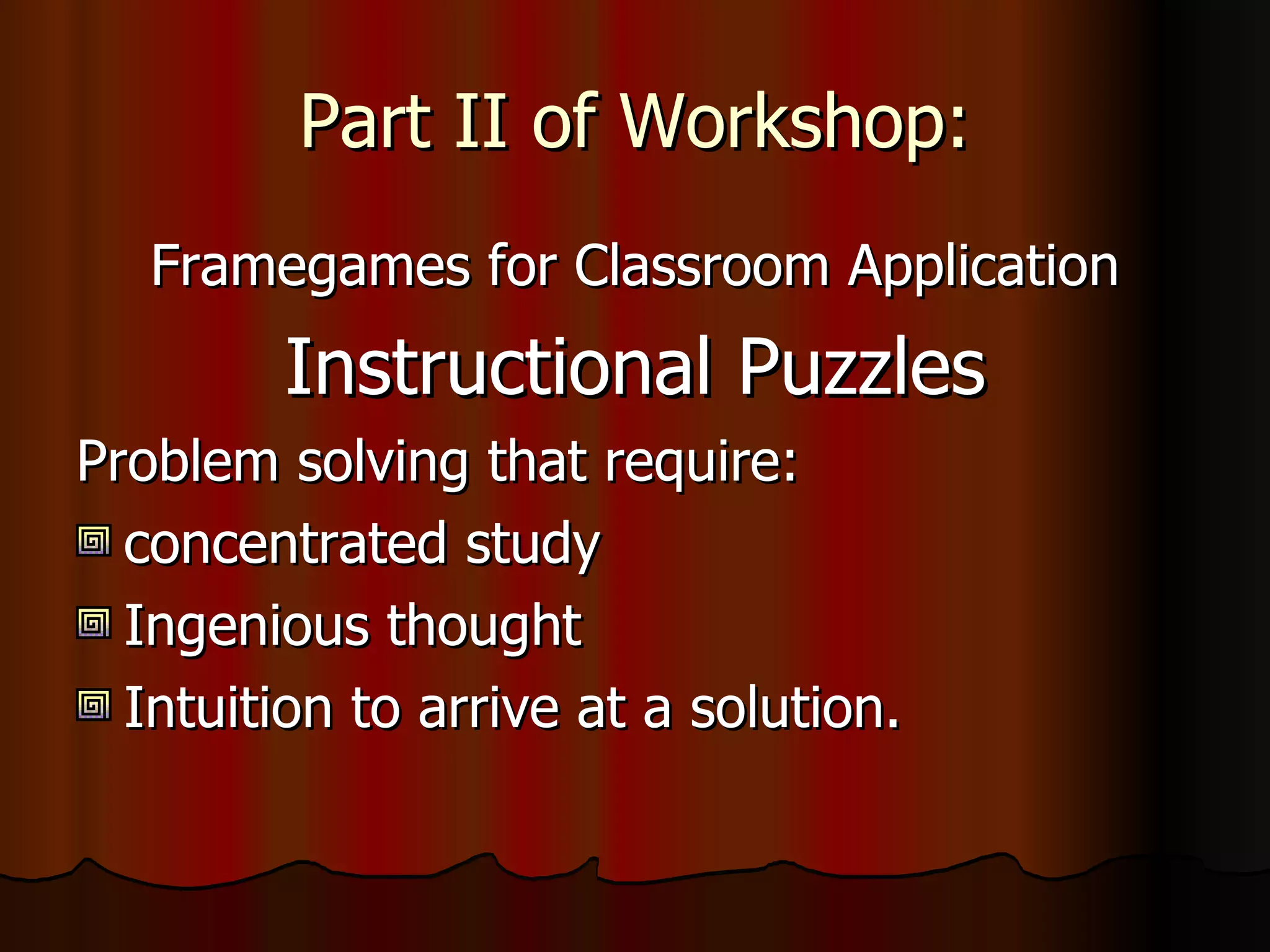 2 Cryptic Strategies Frame Game For Classroom Application | PPT