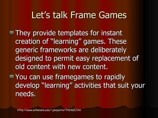 2 Cryptic Strategies Frame Game For Classroom Application | PPT