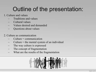 Culture and values | PPTX