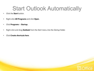Customizing Outlook MS Outlook Advance | PPTX