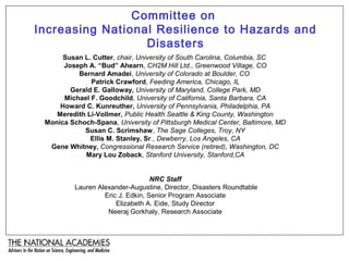Disaster Resilience: A National Imperative - Susan Cutter | PPT