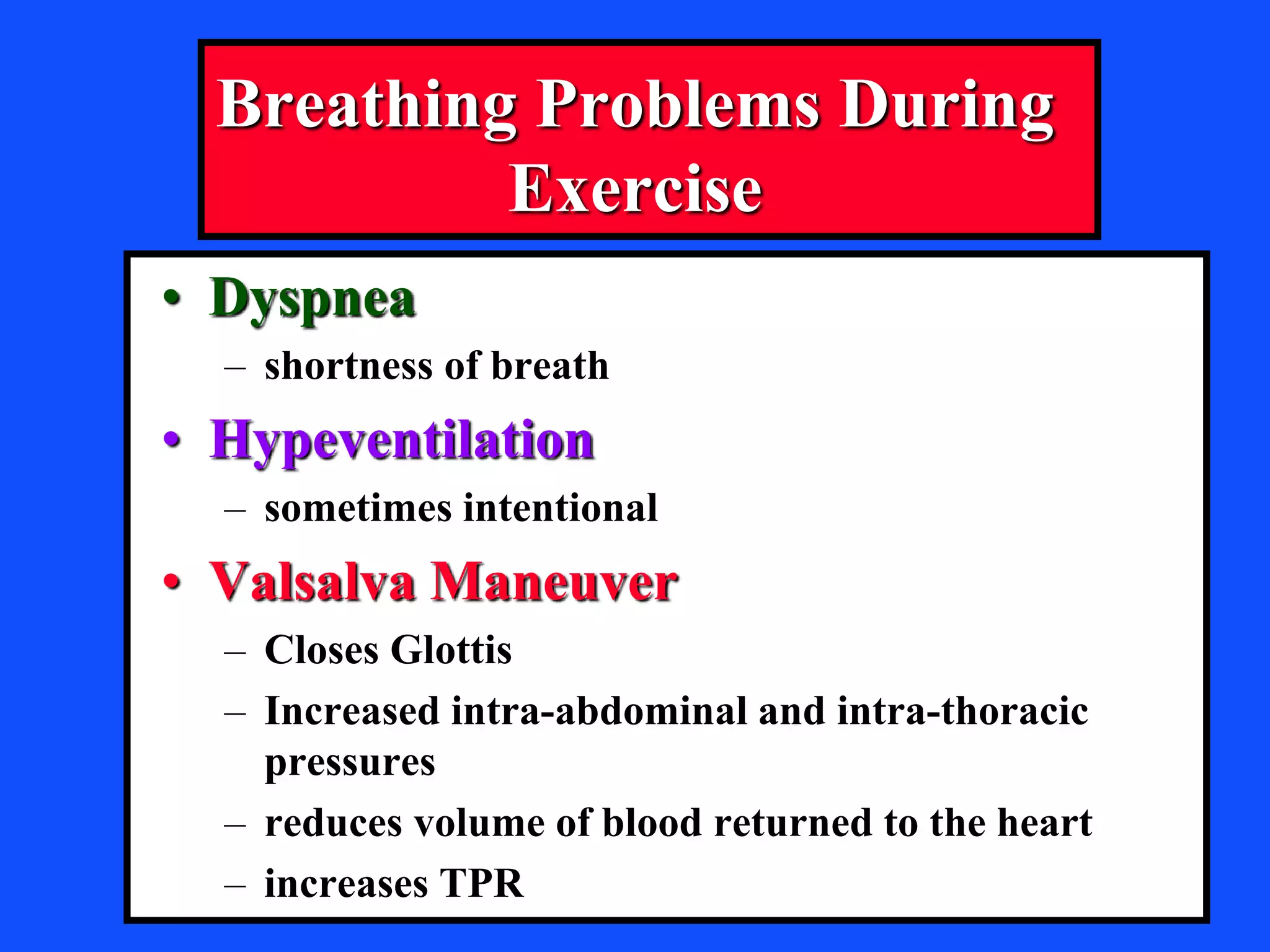 Cardiovascular Response to Exercise | PPT