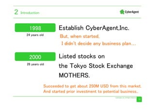 2. cyber agent presentation 2011 | PPT