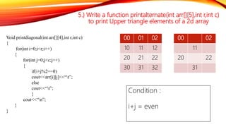 2 d array(part 1) || 2D ARRAY FUNCTION WRITING || GET 100% MARKS IN CBSE CS | PPT