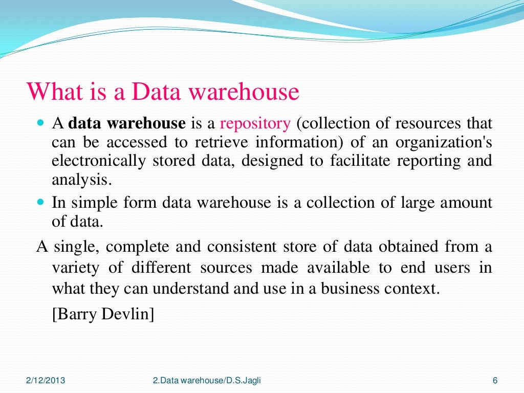 Data ware house