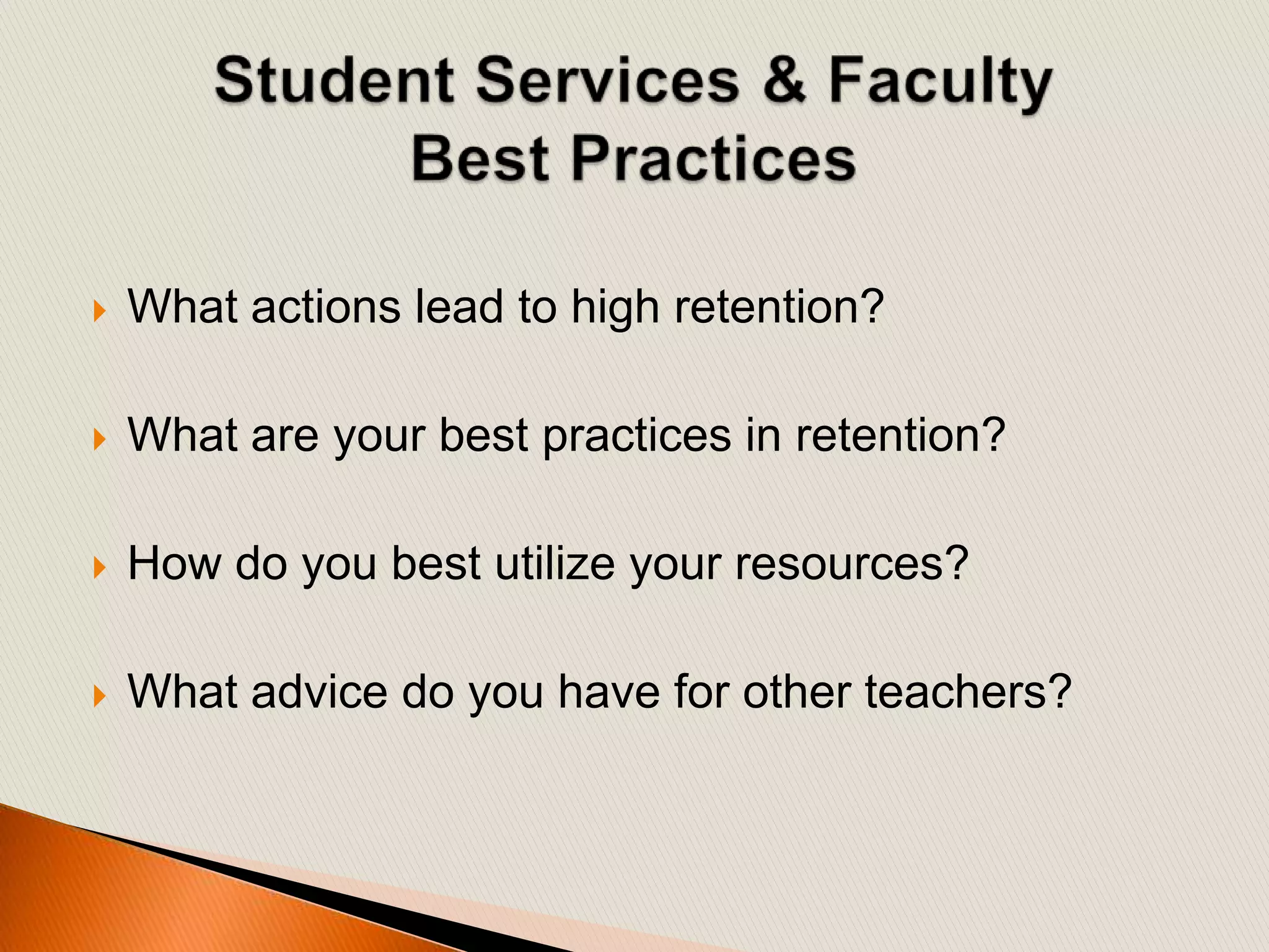 Student Retention Workshop | PPTX