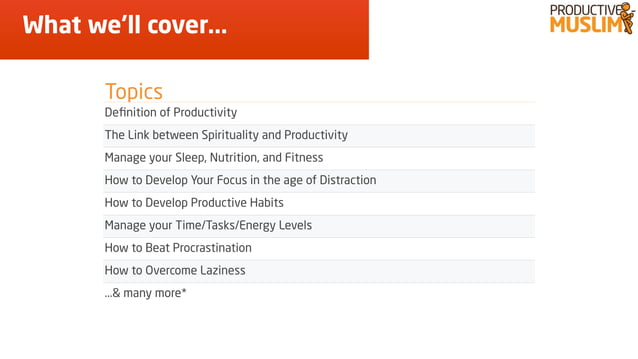 Productive Muslim Presentation Slides (2Days) | PDF | Islam | Religion ...