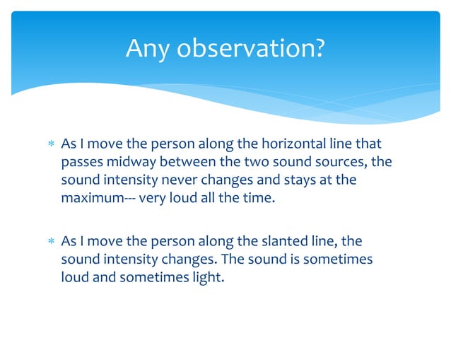 2 sound sources wave interference | PPT