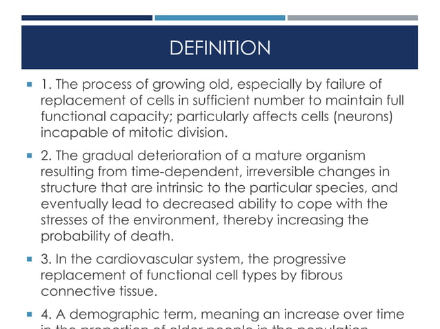 Definition of Aging | PPT