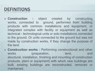 Building Construction Class 2. definitions | PPTX