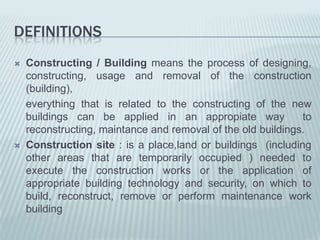 Building Construction Class 2. definitions | PPTX