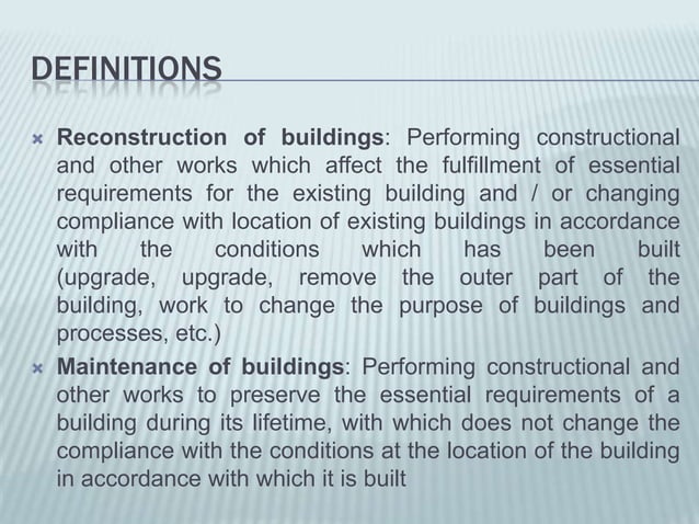 Building Construction Class 2. definitions | PPTX | Civil Engineering ...
