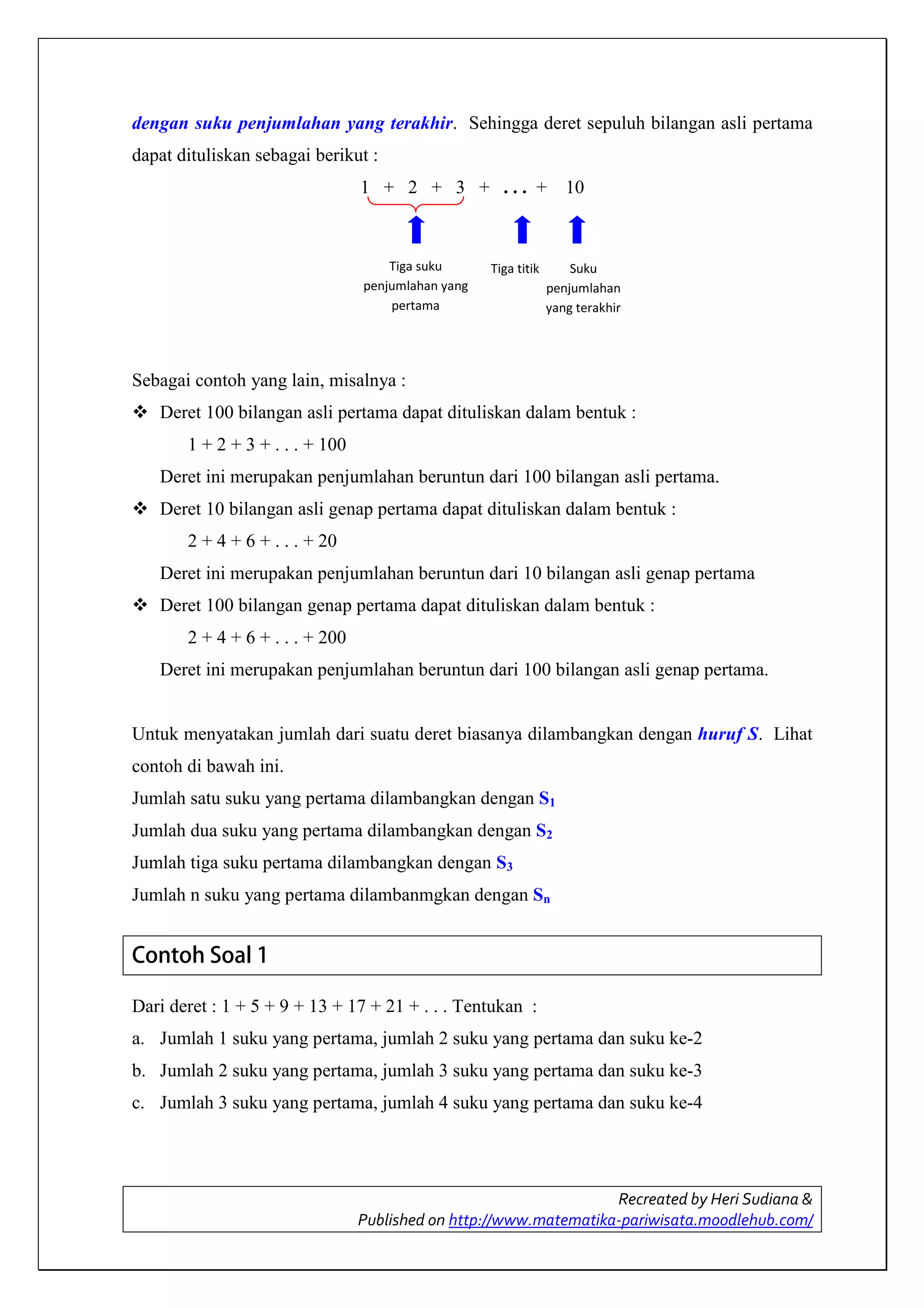 2. deret bilangan | PDF