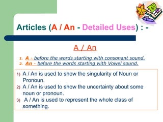 ENGLISH LANGUAGE DETERMINERS CLASS 10 CBSE | PPT