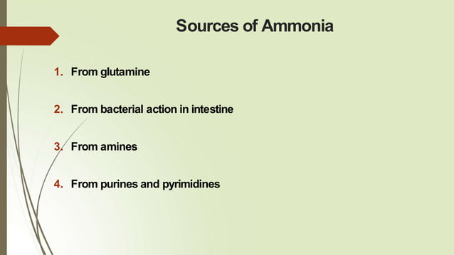 Formation & Transport of Ammonia and its Associated Disorders | PPTX ...