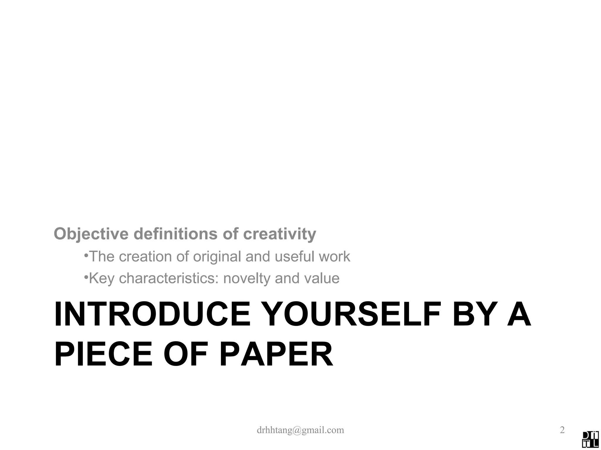 2. Different Methods Toward Creativity | PPT